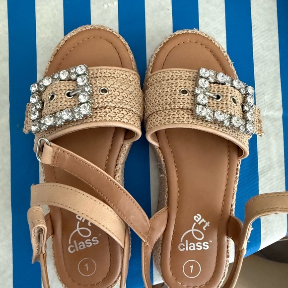 art class | Shoes | Art Class Beige Sandals With Crystal Accents | Poshmark